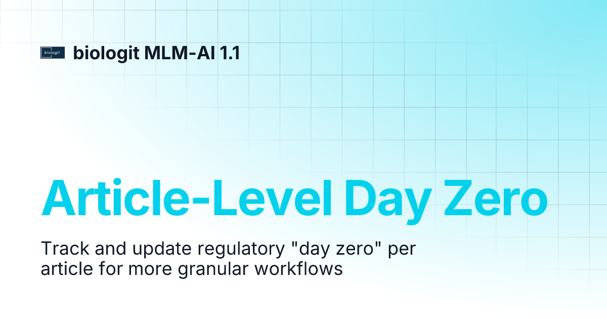 Article-Level Day Zero | biologit MLM-AI 1.1