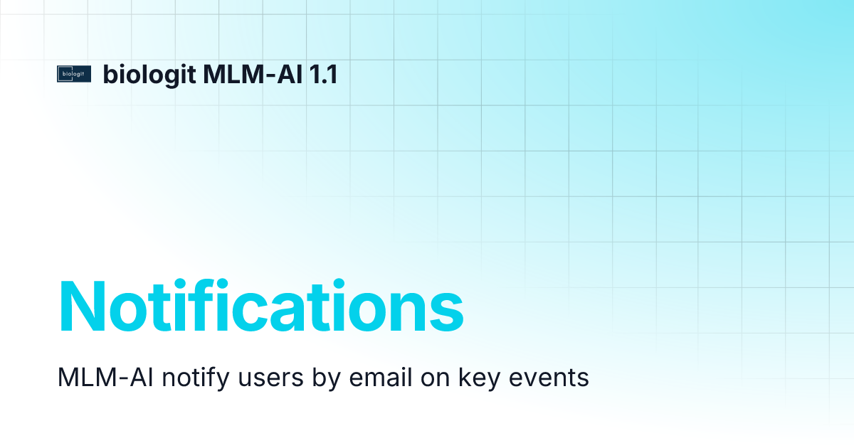 Notifications | biologit MLM-AI 1.1