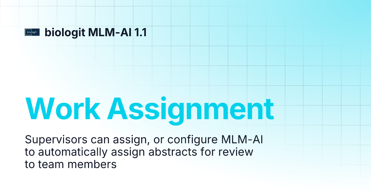 Work Assignment | biologit MLM-AI 1.1